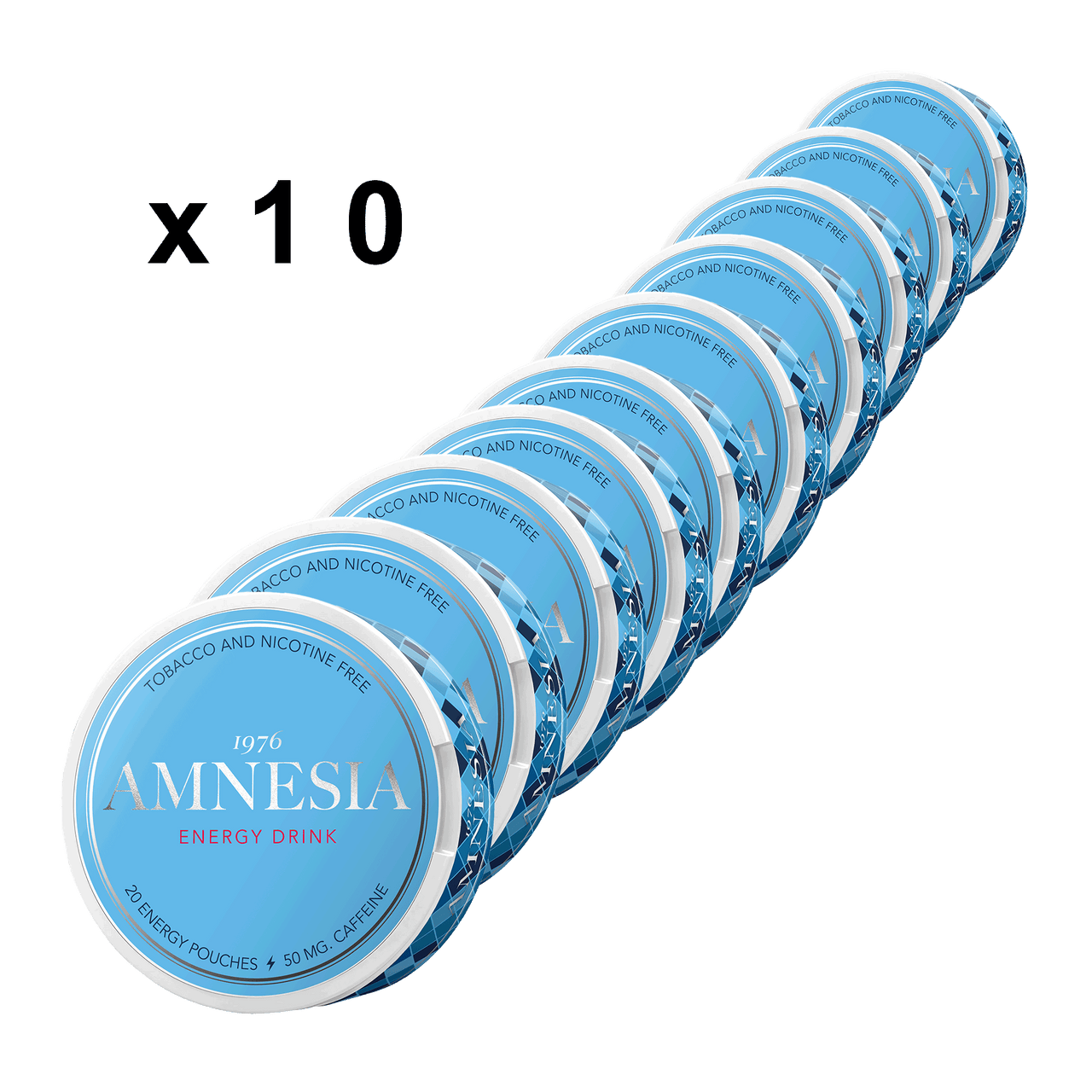Amnesia - Energy drink 40mg - 10 Pack Carton – Pouch NZ